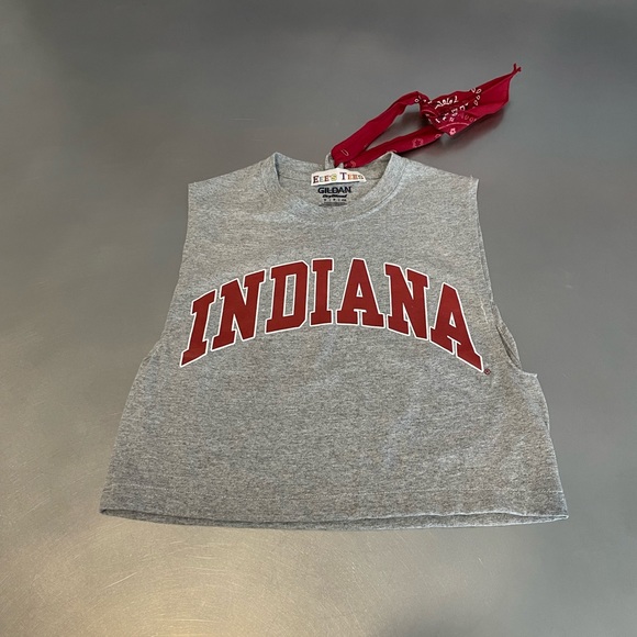 Eees Tees | Tops | Indiana University Crop Tank With Bandana Tie Detail ...
